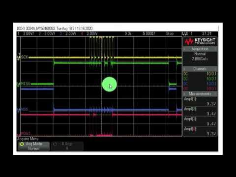 SPI Signals in Oscilloscope - YouTube