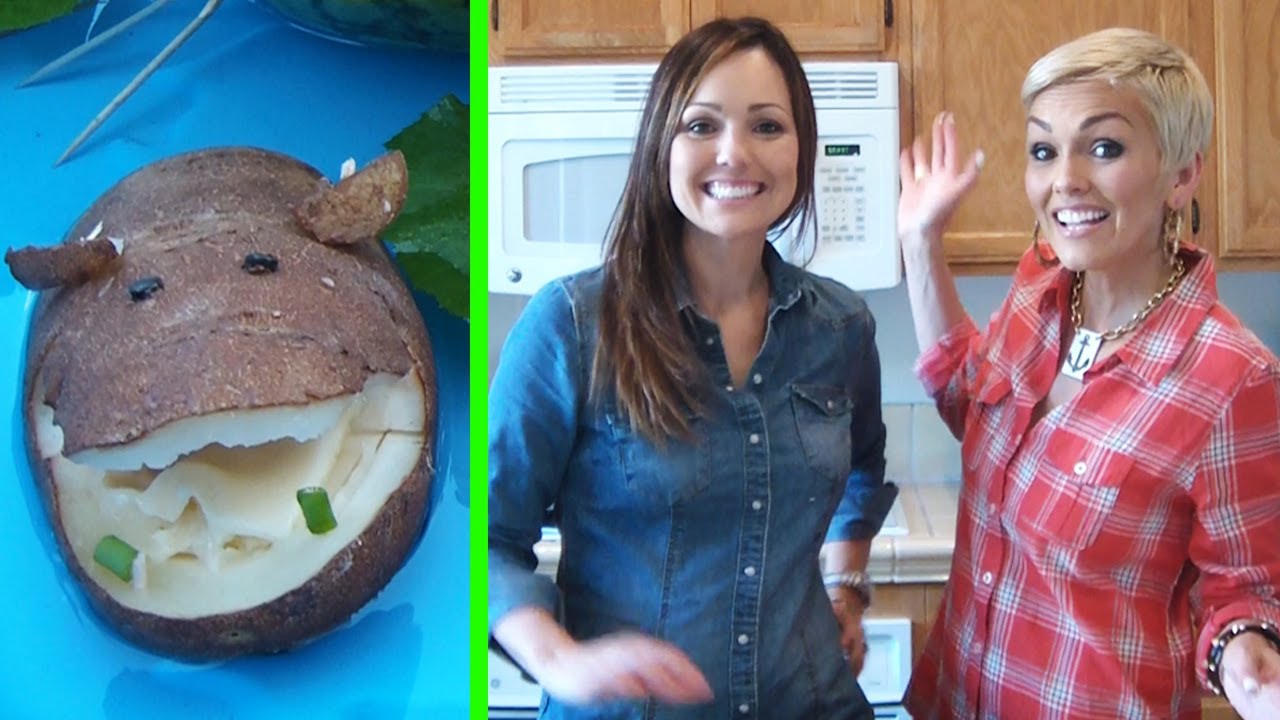 Cute Food: How to Make a Baked Potato "Hippotatomus" - YouTube