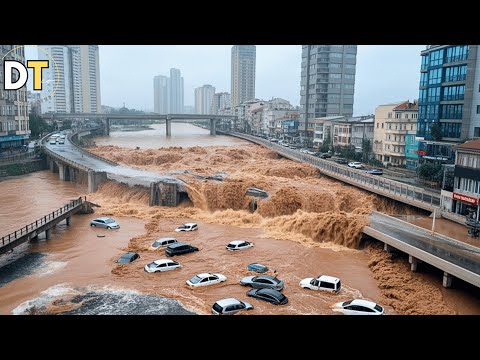 Mersin, Türkiye Sular Altında! Şiddetli Selde Nehirler Taştı, Araçlar Sulara Kapıldı