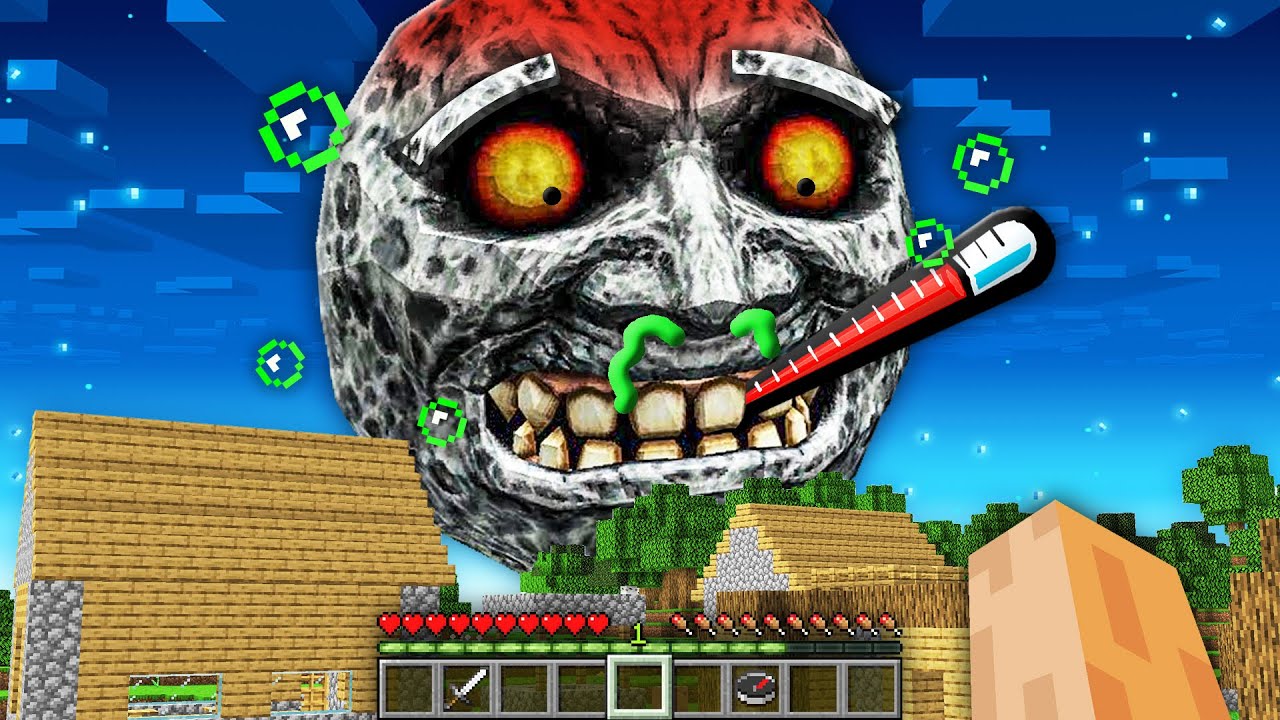 How SCARY LUNAR MOON got SICK in Minecraft !!! Moon Life Challenge ...