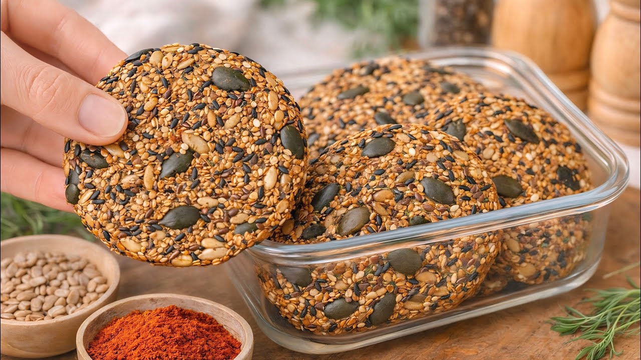 Just Seeds & Spices! Better Than Store-Bought Crackers! So Easy! - YouTube