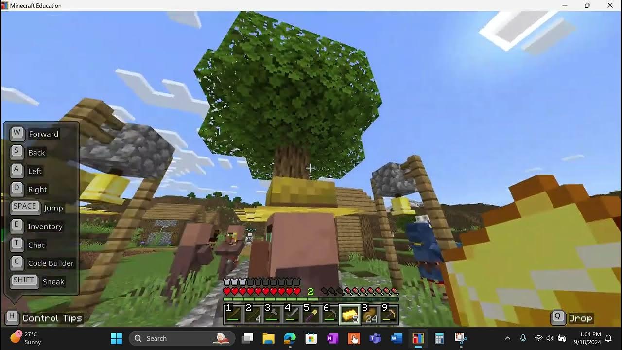 Playing minecraft education edition - YouTube