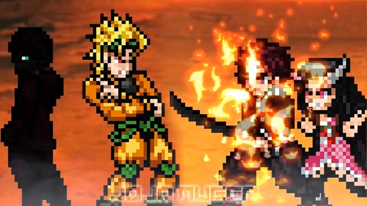 Dio & Shadow Diavolo vs Tanjiro S3 & Nezuko Advanced Demon Form | Epic ...