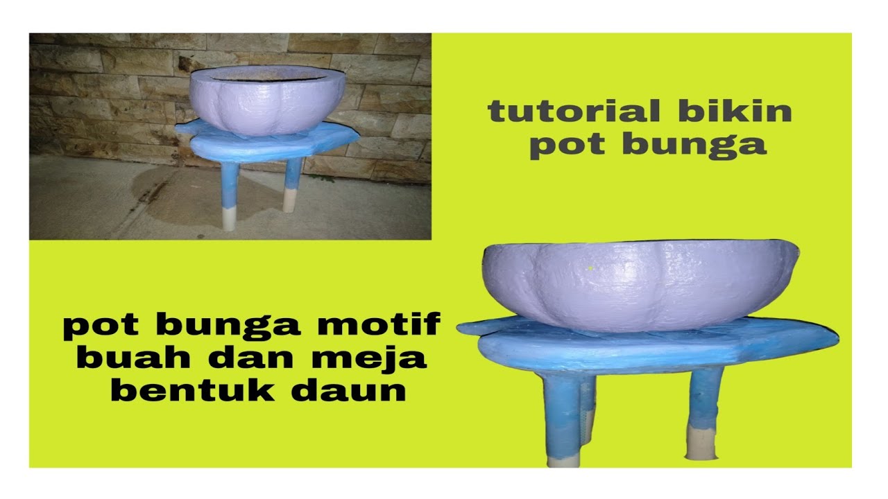 tutorial membuat pot bunga bentuk buah/make a fruit flower pot/creative ...
