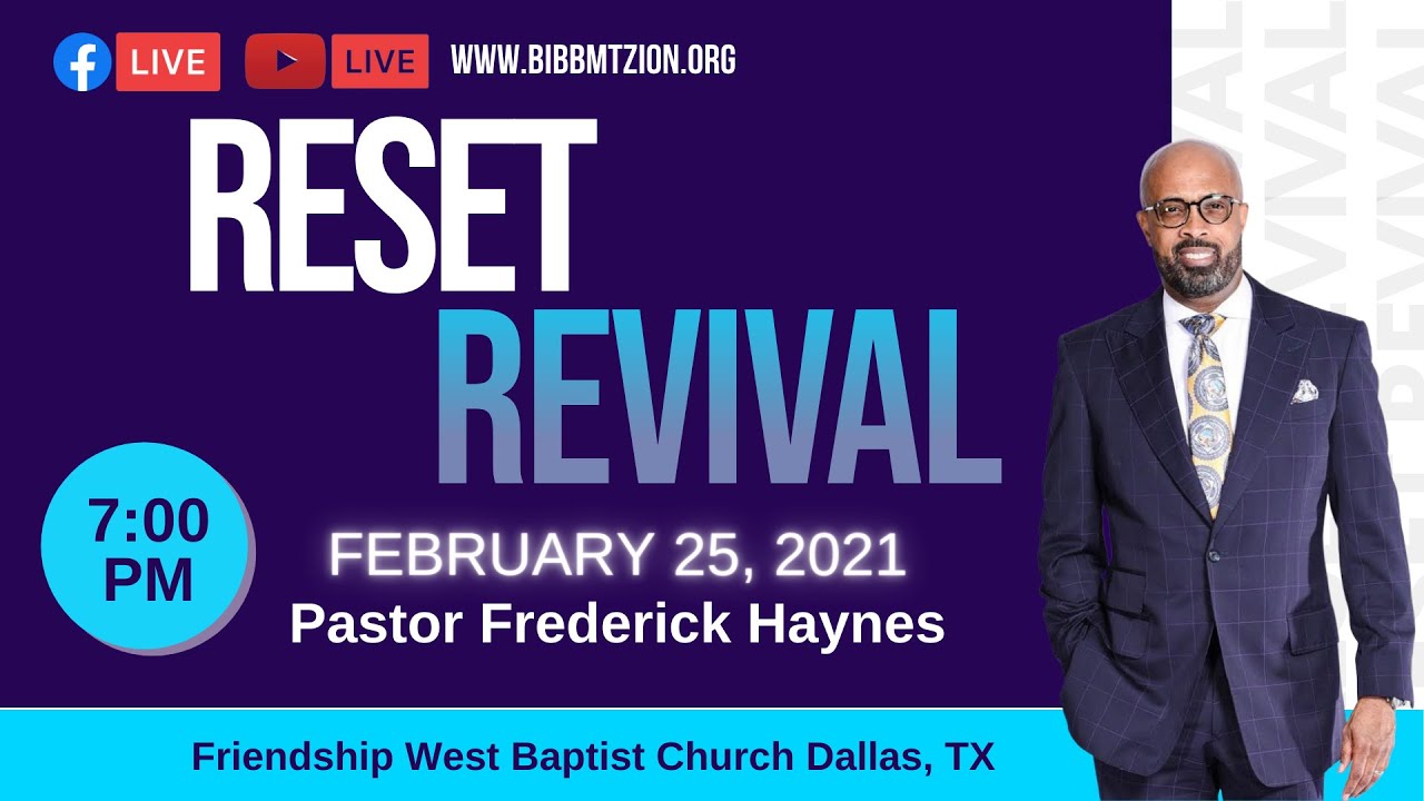 February 25, 2021 - Pastor Frederick Haynes - YouTube