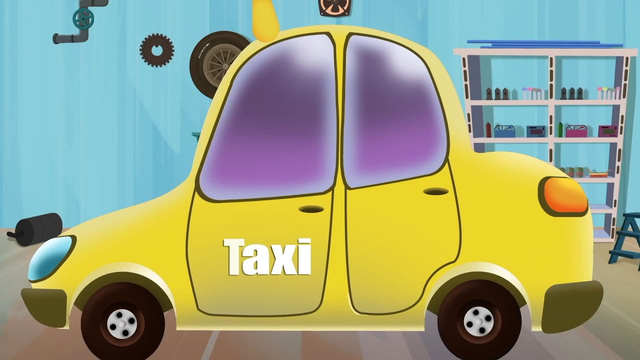 Taxi + Formation and Uses of Vehicles by Kids Car Trucks - YouTube