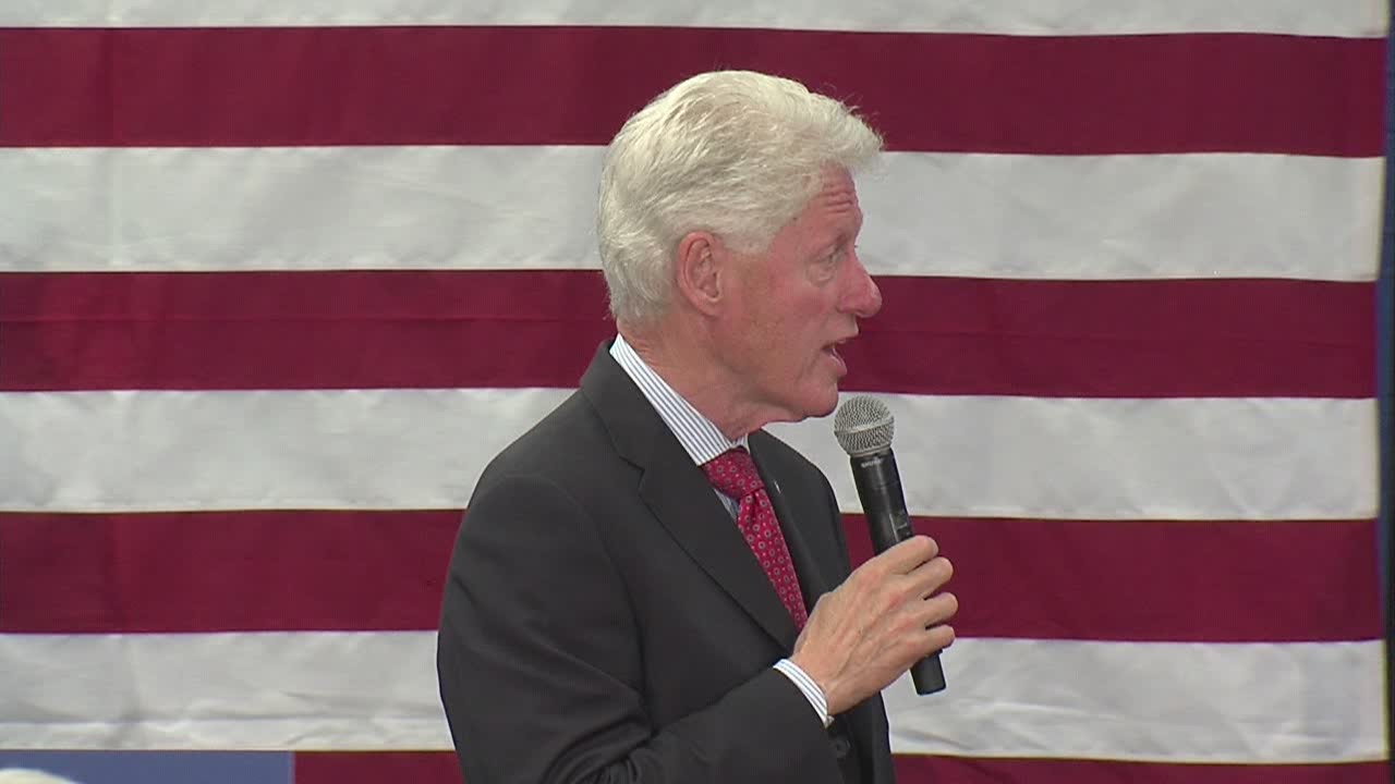 Bill Clinton discusses Carrier at Indy Rally - YouTube