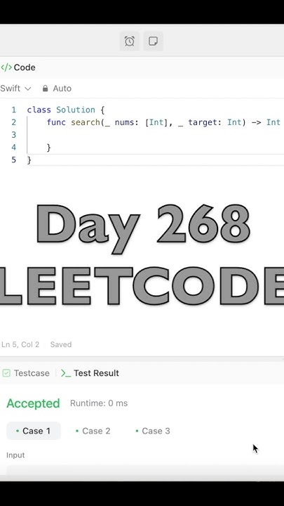 Day 268: LeetCode Problem 33. - Swift #daily #challenge #swiftui #coding #FAANG - YouTube