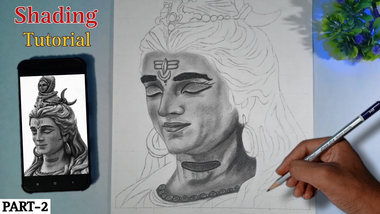 How To Draw Lord Shiva 🙏 | Mahadev Drawing | Shading Tutorial | Part -2 - YouTube