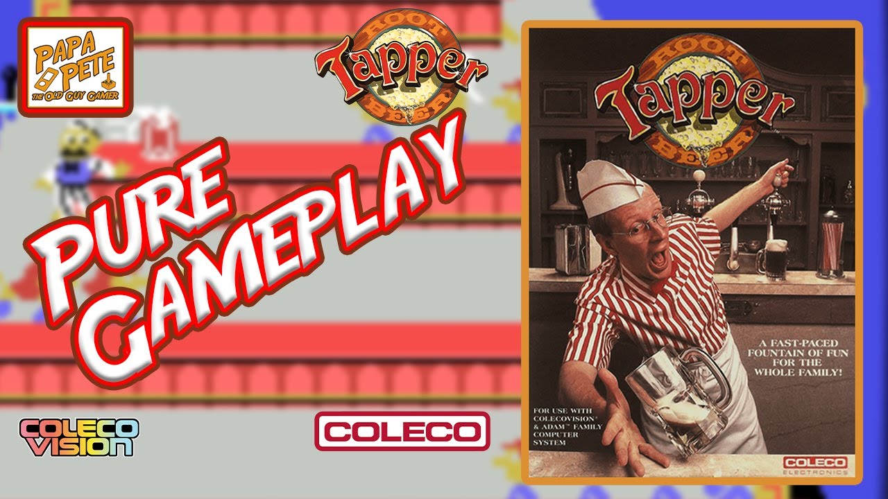 Root Beer Tapper - Colecovision - Papa Pete's Pure Gameplay - YouTube
