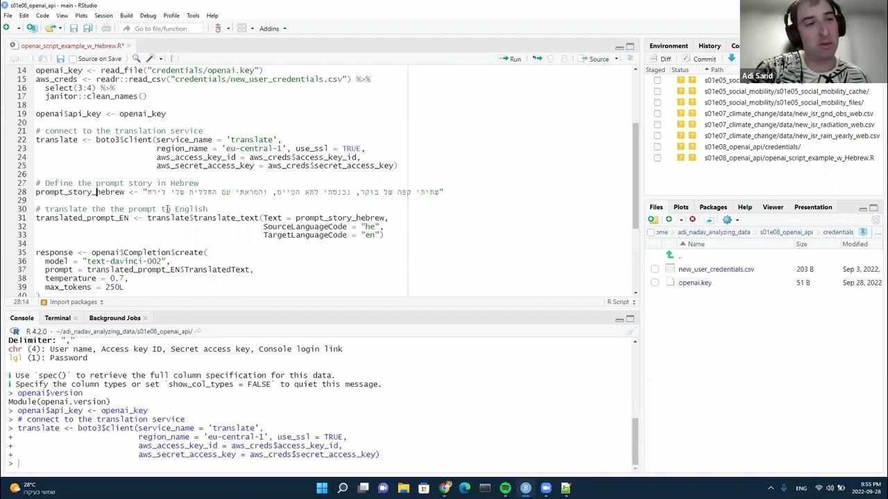 Using openai's API AND AWS Translate in R with the reticulate package ...