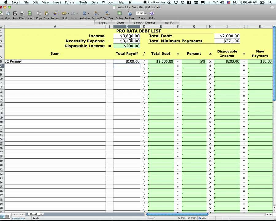 FPU Form 11 Pro Rata Debt List - YouTube