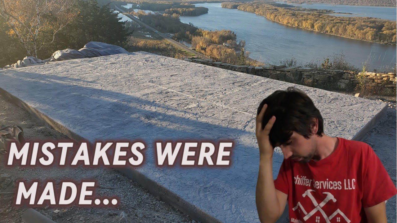 DIY Stamped Patio Pour on Top of a Mountain - YouTube