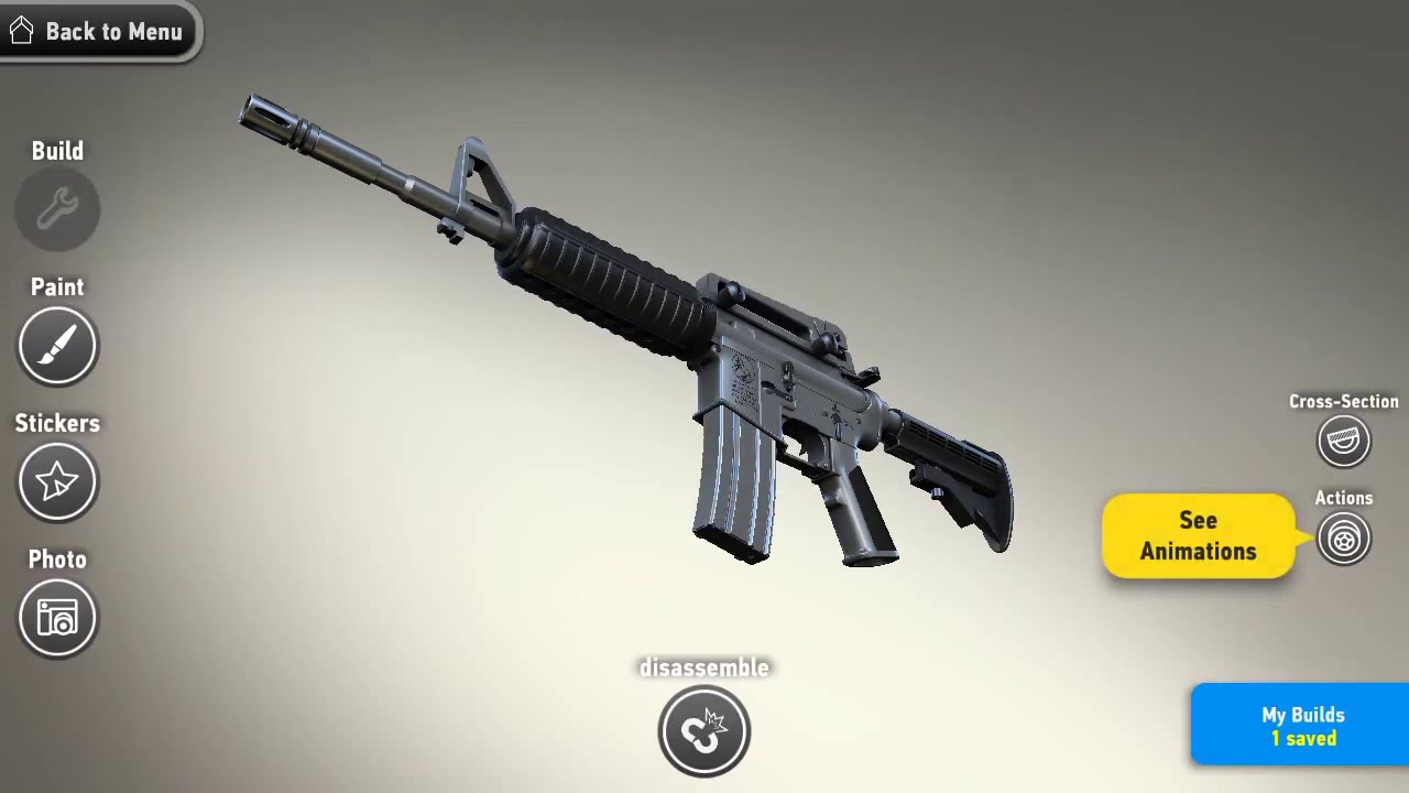 How to make Gun m4 carbine riffle l assembling the parts of gun - YouTube