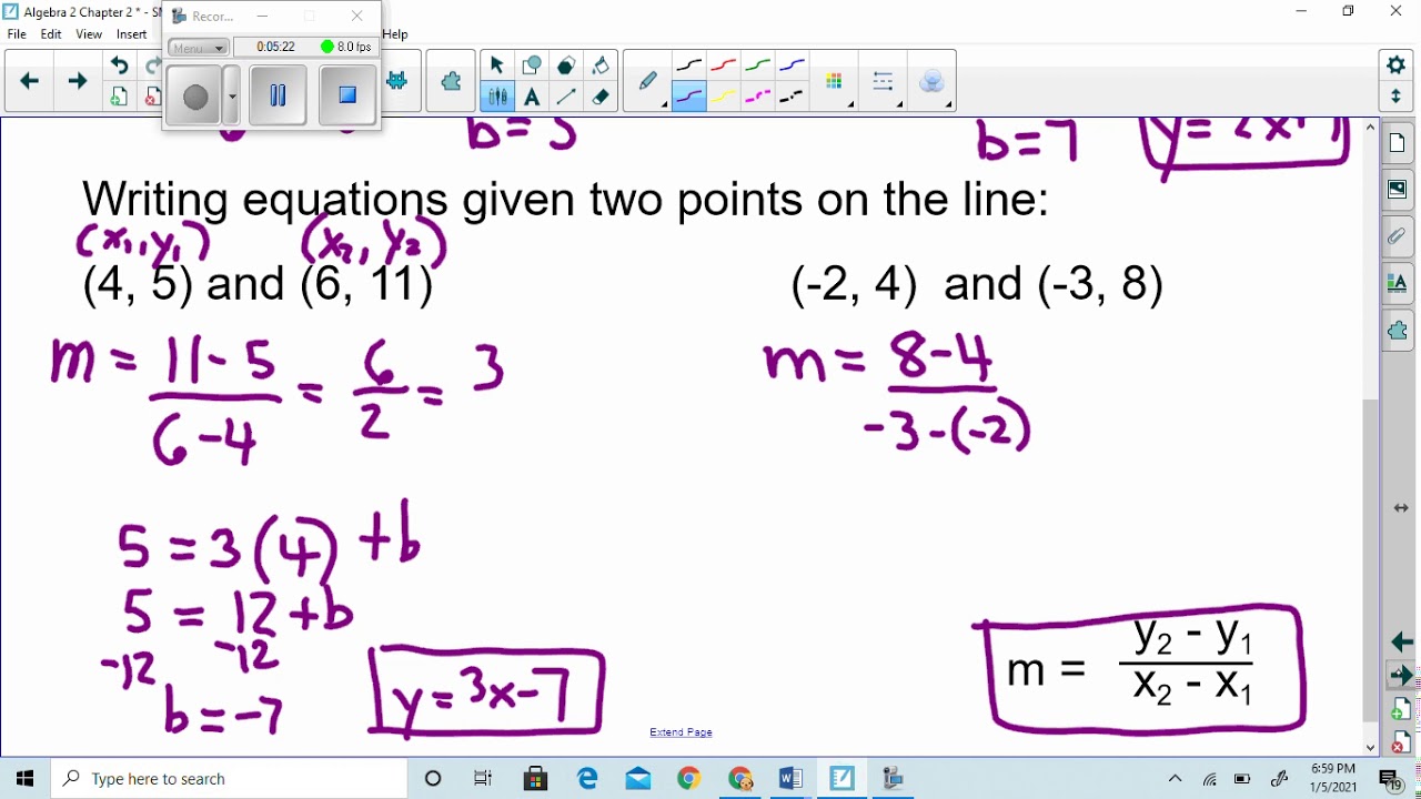 ALGEBRA 2 CHAPTER 2 REVIEW - YouTube