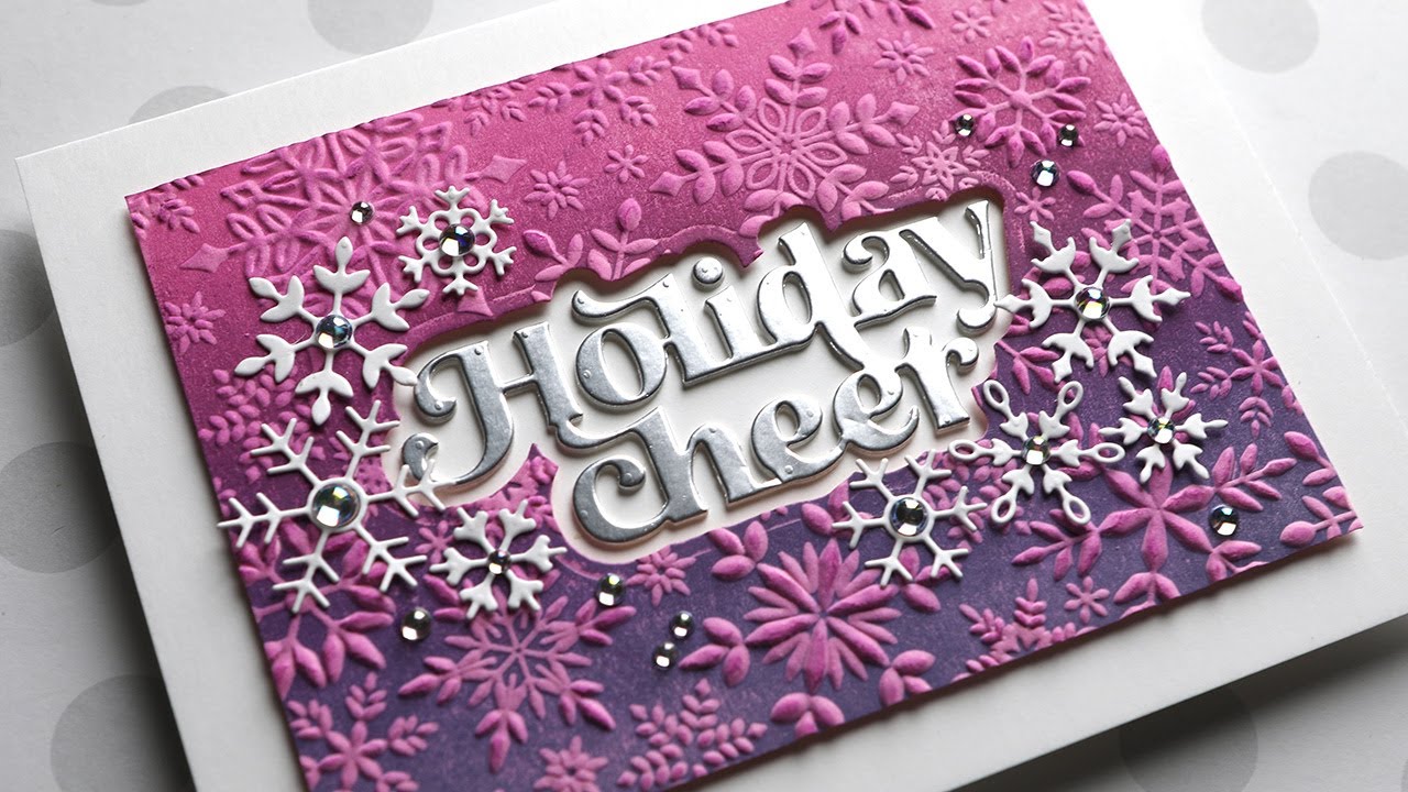 How to Make an Inked Embossing Folder Card with Kristina Werner - YouTube