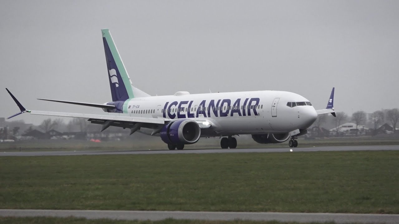 BOEING 737 MAX 9 - ICELANDAIR Landing At Schiphol - YouTube