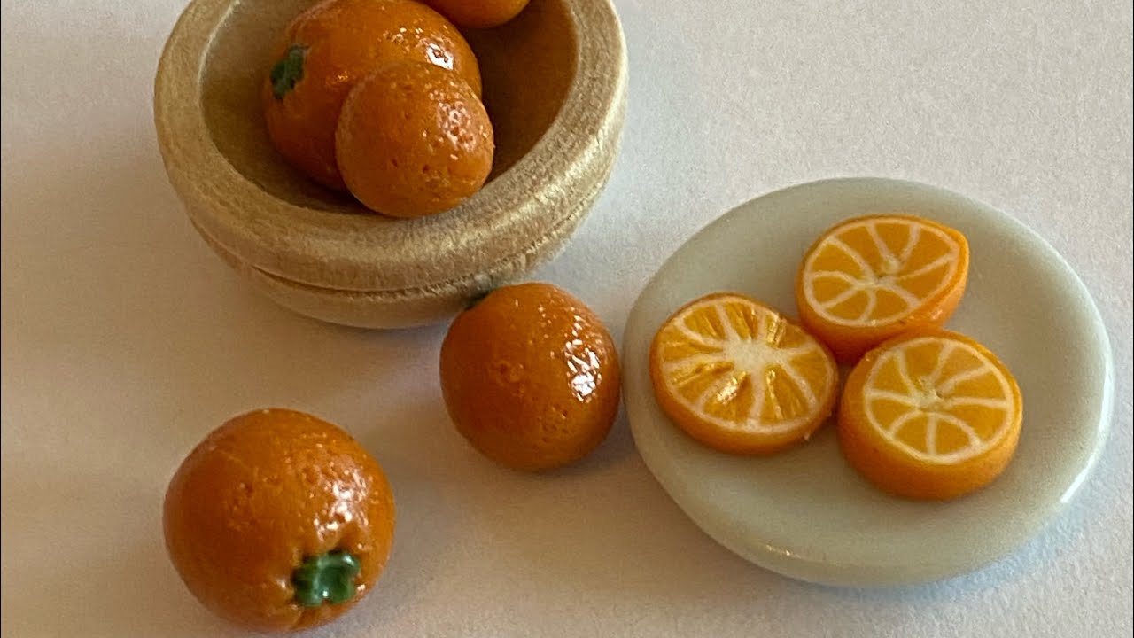 Clay oranges diy polymer clay - YouTube