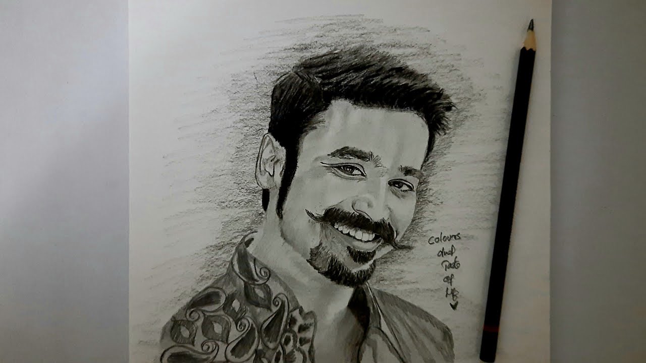 Dhanush drawing | How to draw Actor Dhanush step by step #Dhanush # ...