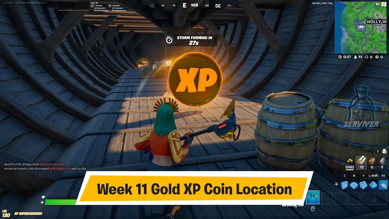Week 11 Gold XP Coins Locations in Fortnite Chapter 2 Season 5 - YouTube