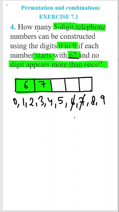 How many 5-digit telephone numbers can be constructed using the digits 0 to 9 if each number ...