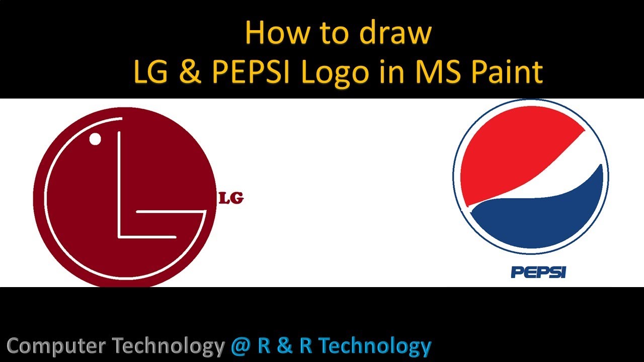 How to draw LG & Pepsi logo in MS Paint || MS Paint Logo drawing || LG ...