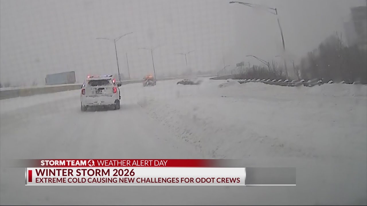 Extreme cold poses new challenges for ODOT crews - YouTube