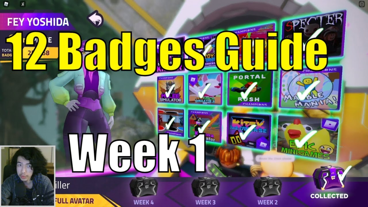 How to get ALL 12 Badges for Fey Yoshida | Metaverse Event | Week 1 ...
