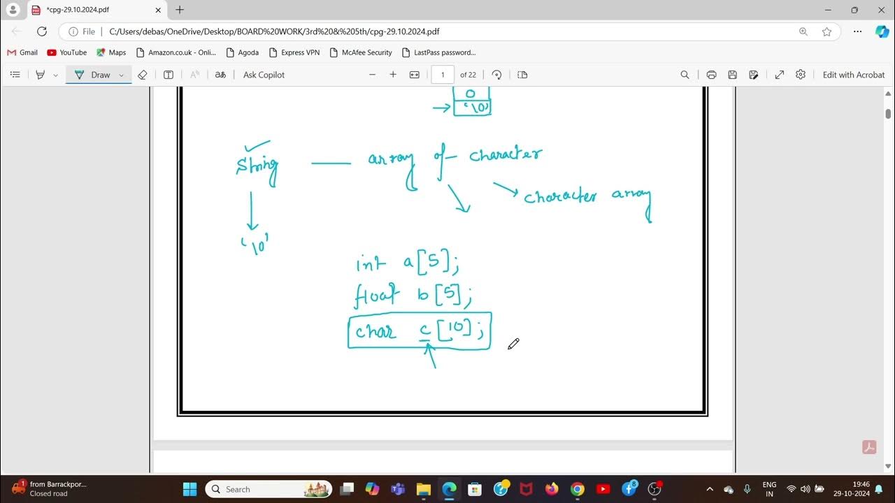 STRING IN C|PART-1 | Dh Sir Classroom - YouTube