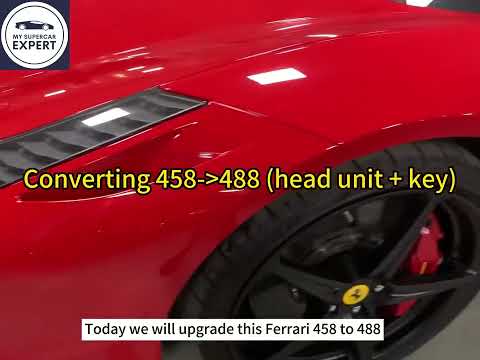 Conversion of 458 to 488 (key and audio system) #ferrari #supercars #carrepair