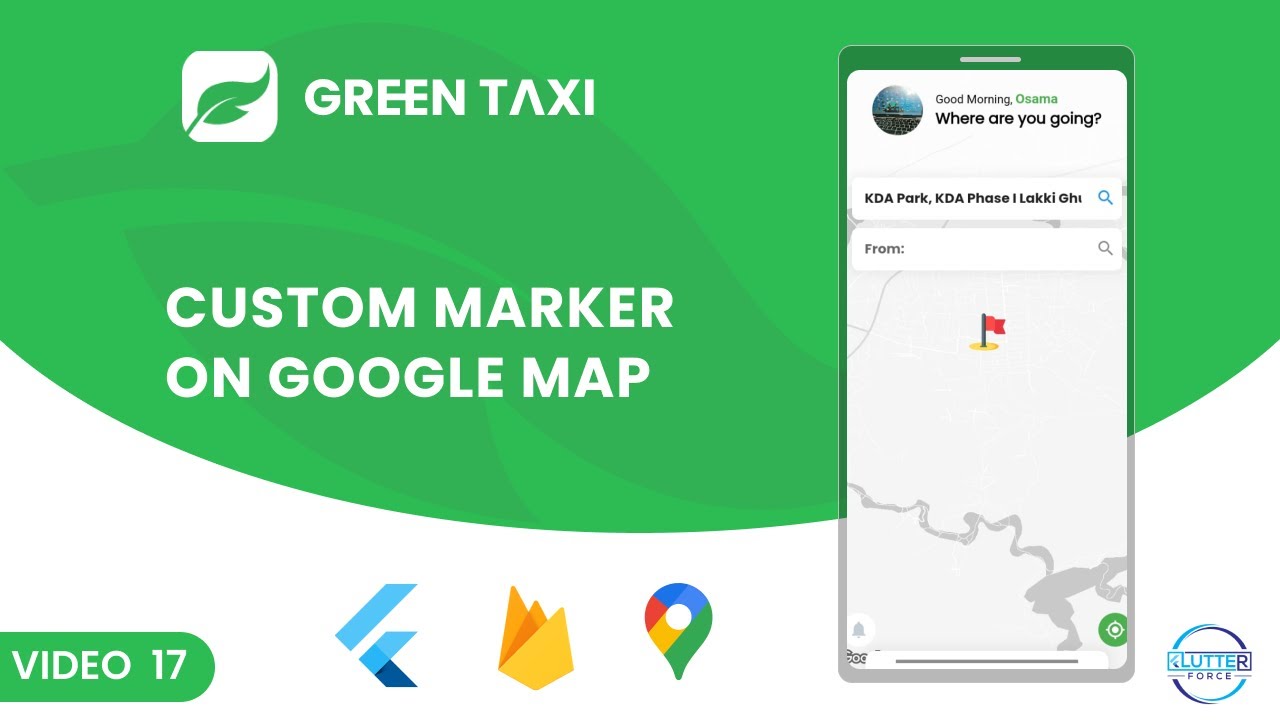 Custom Marker On Google Map || Taxi App Flutter - YouTube