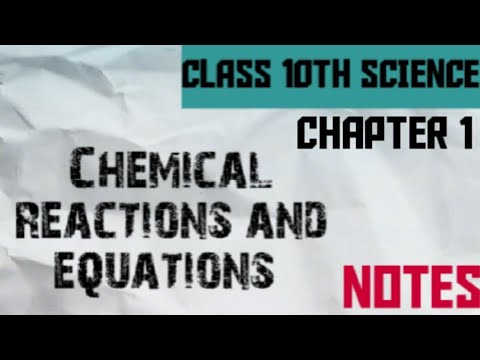 Chemical reactions and equations /Class 10th/handwritten notes - YouTube