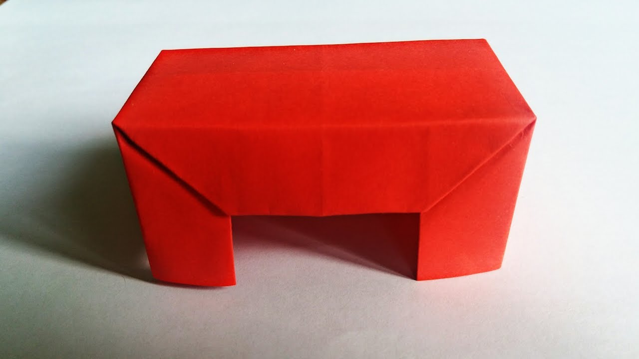 Tutorial Origami Meja - YouTube