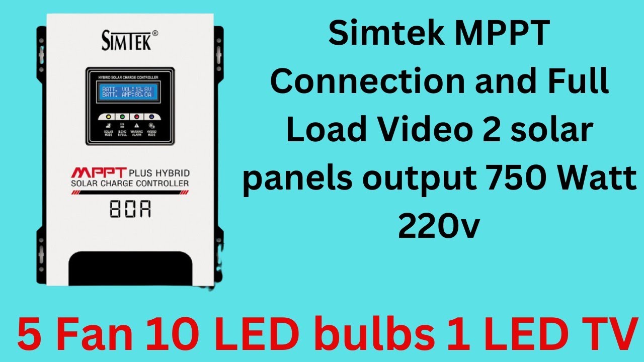 Simtek mppt Complete Installation | Complete Connection Details | Full ...