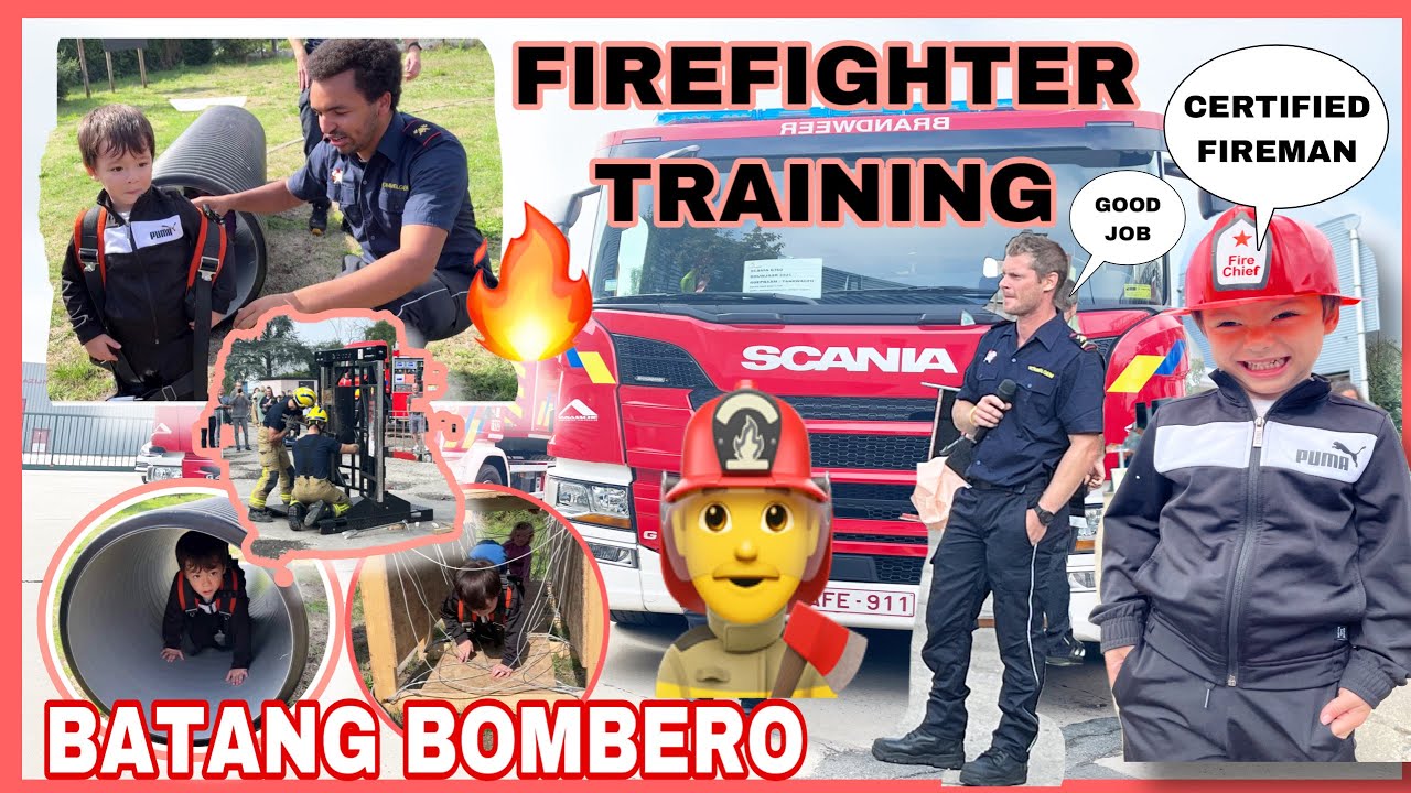 ANG PINAKABATANG BOMBERO 👨‍🚒 |FIREFIGHTER TRAINING | Pinaybelgianlife ...