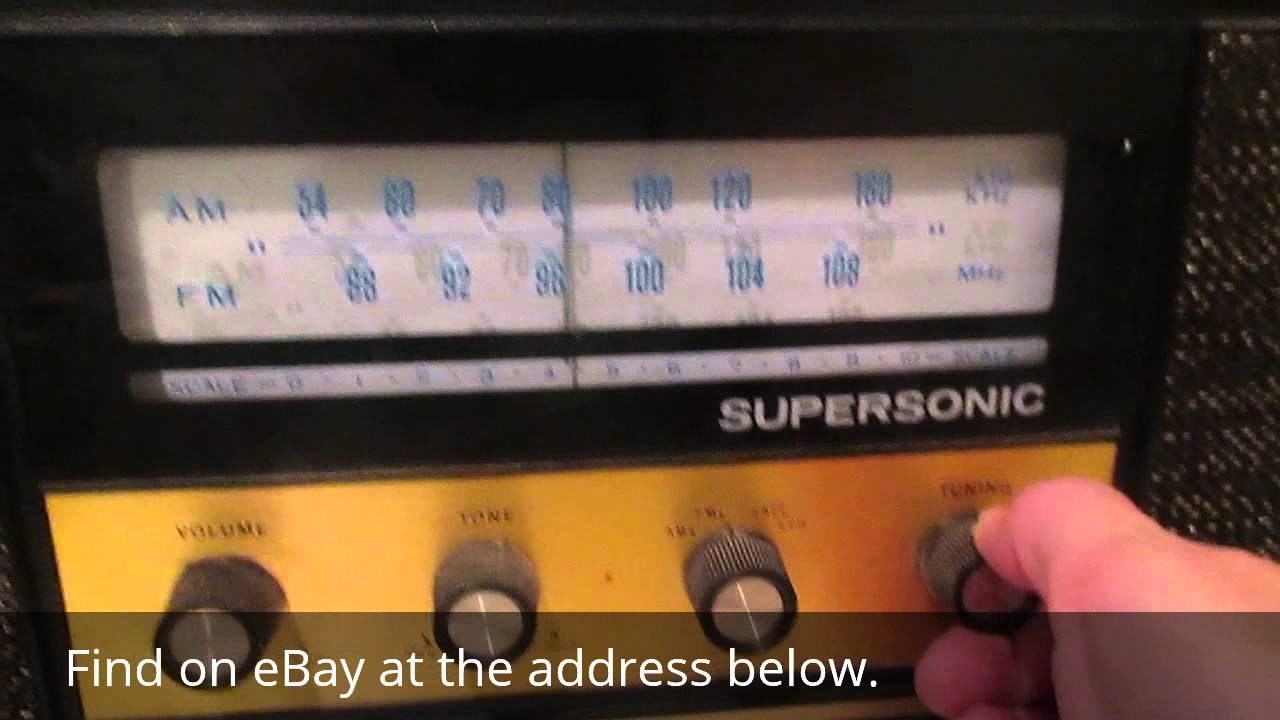 SOLD Vintage Supersonic AM-FM Radio - YouTube