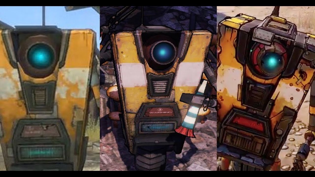 Borderlands Claptrap voice comparison in all 3 main games - YouTube