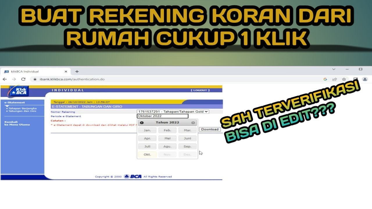 Terbaru Cara Cetak Rekening Koran Semua Bank Dari Rumah Edit Pdf ...