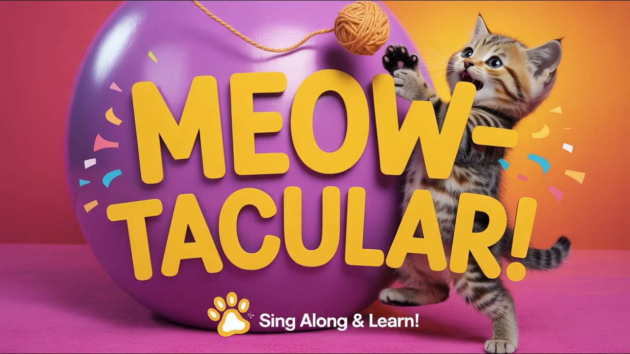 Sing Meow Song for Children | Cute Cat Nursery Rhymes | Funny Kitten ...
