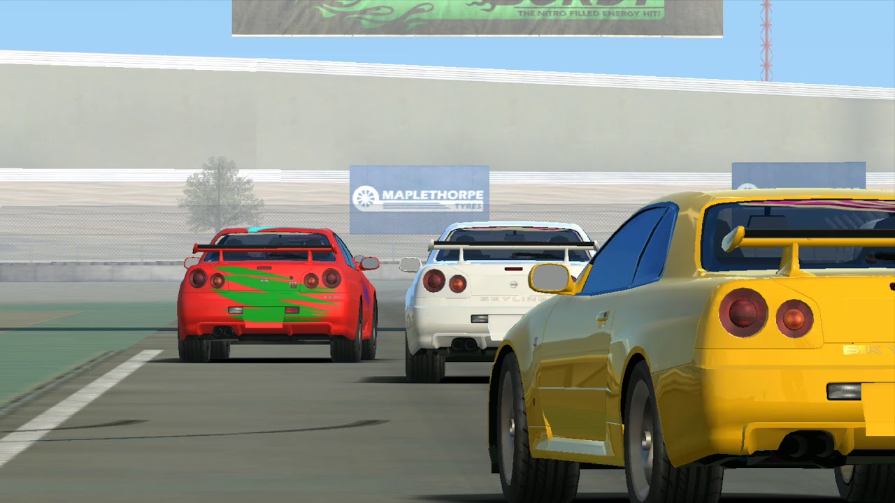 Supercars Nissan skyline gtr game play multiplayer - YouTube