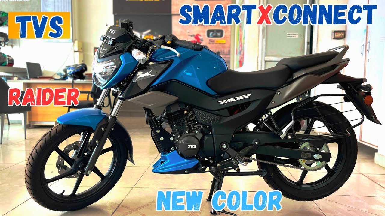 2024 New TVS Raider 125 Blue Color Connected Detail Review | New Color ...