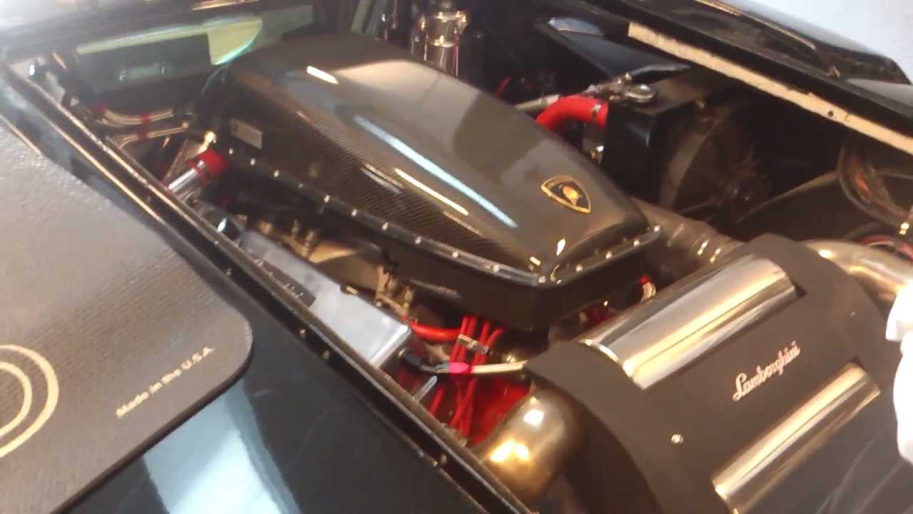 Countach replica startup after engine upgrades - YouTube