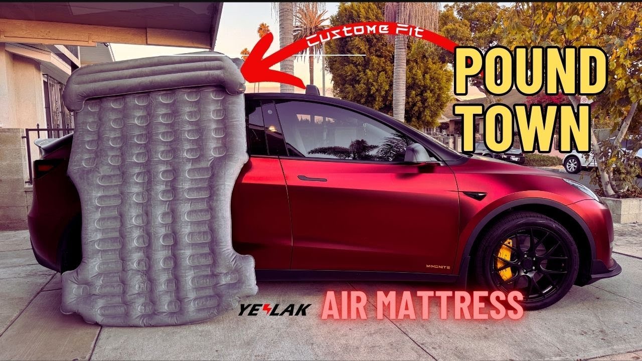 Take Your Tesla Model Y to Pound Town: Air Mattress for Road Trips and ...