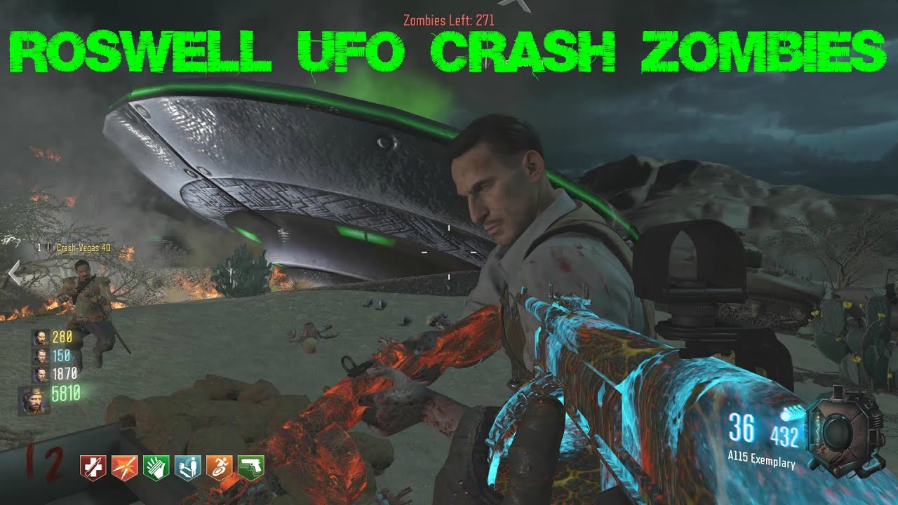 Cod Bo3 Coop Custom Zombies Roswell UFO Crash - YouTube