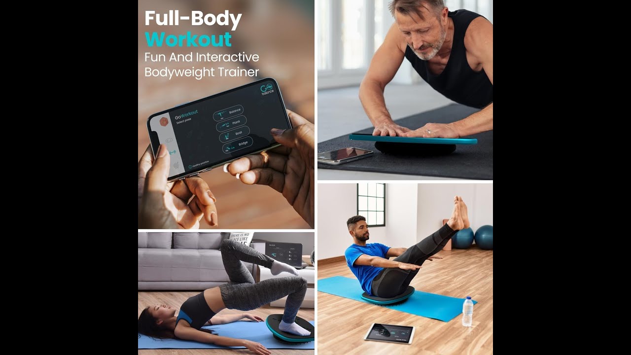 GoBalance Board App-Enabled Balance Board. Smart Bluetooth Sensor, 12 ...