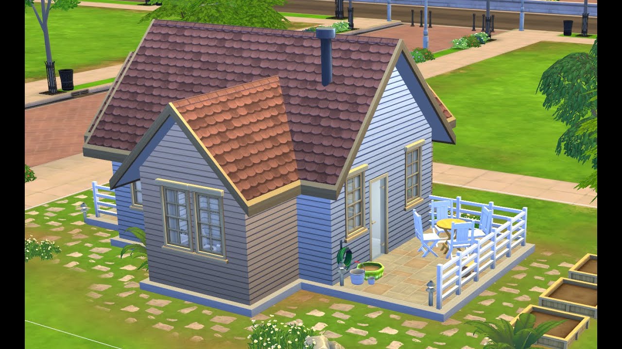 16k Base Game Starter Home The Sims 4 Building - YouTube