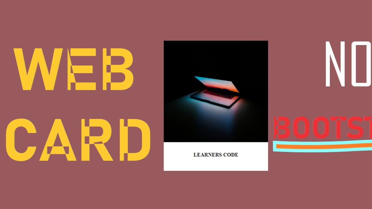 Create a web Card without using Bootstrap [ HTML & CSS only ] - YouTube