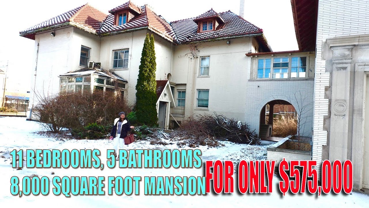 Touring the cheapest mansion in Detroit - YouTube