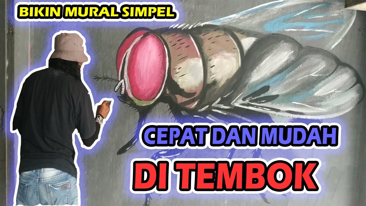 Bikin Mural Simpel Cepat Dan Mudah Di Tembok || Seni Mural - YouTube