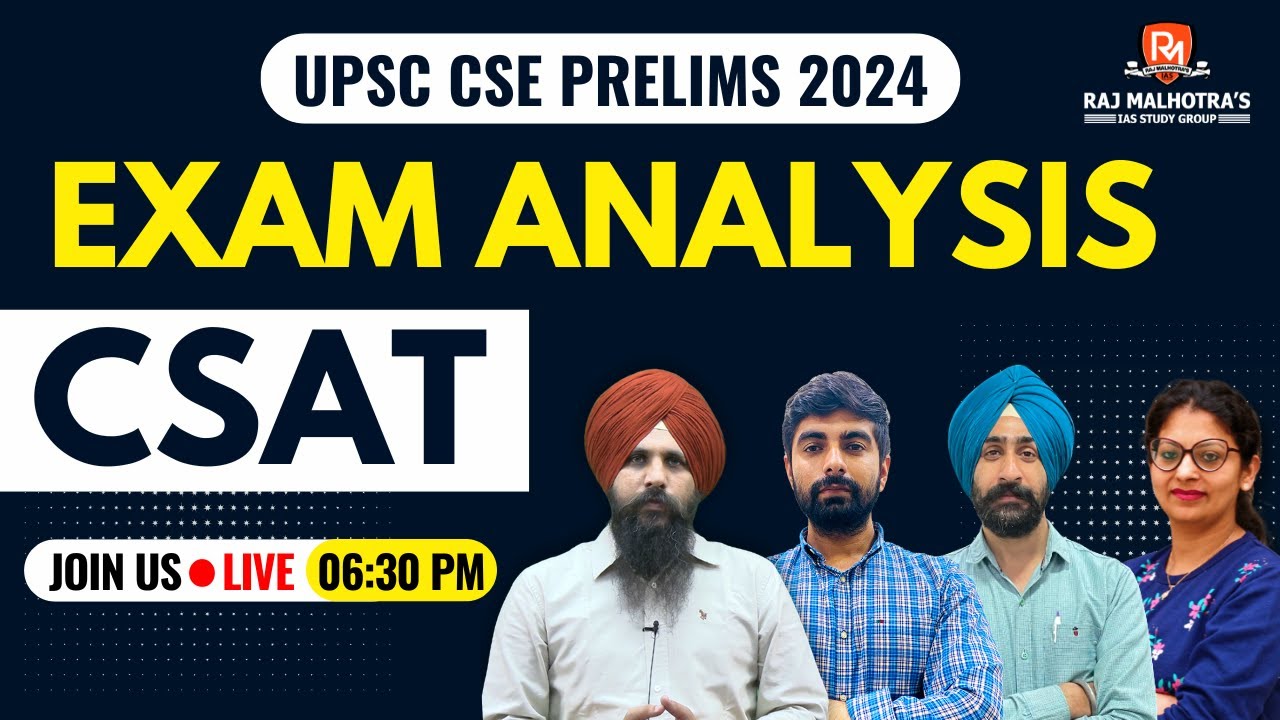 UPSC Prelims 2024 | CSAT Exam Analysis | GS Paper - 2 | Team Raj IAS ...